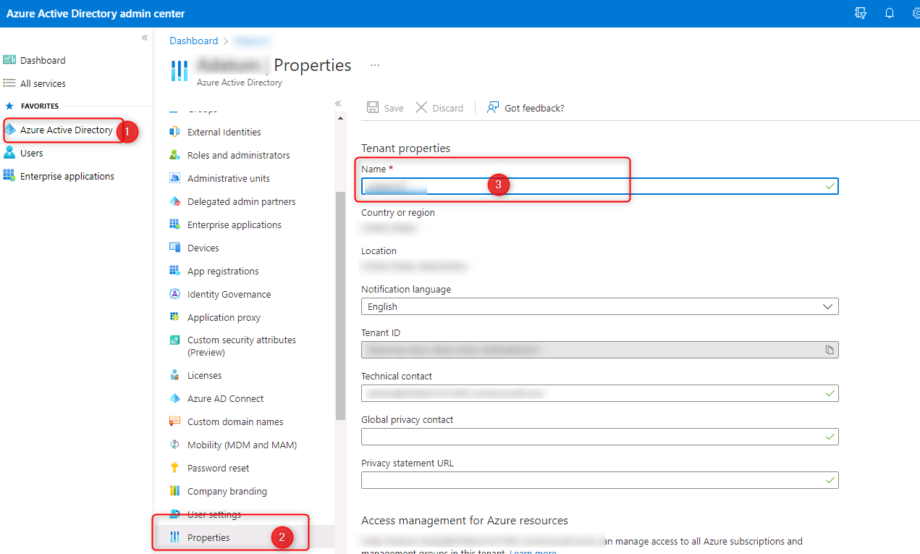 Change the display name of AAD Tenant and Office 365 portal - IT Support Camp