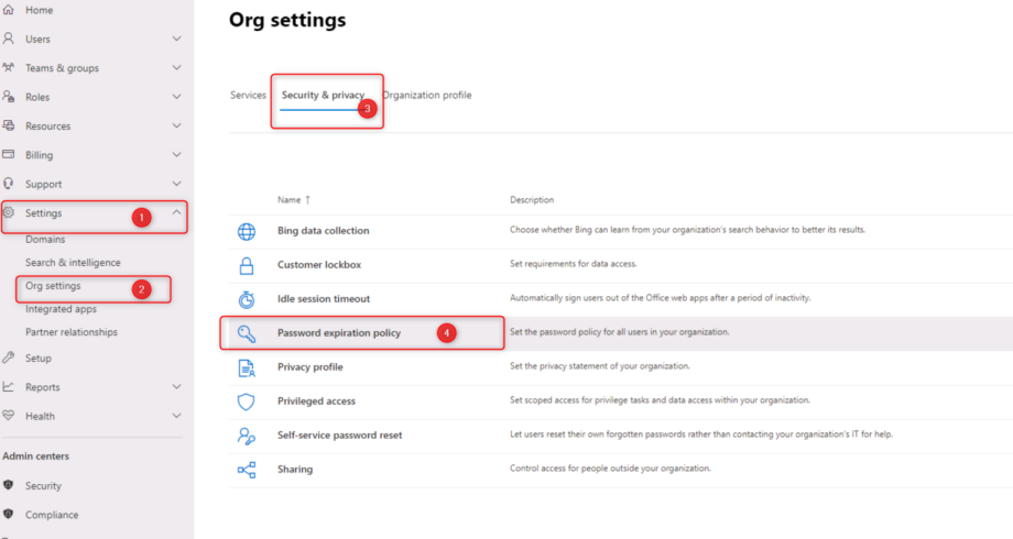 Set a password expiration policy in Office 365 portal - IT Support Camp