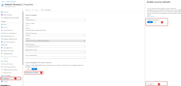 Enable and disable Azure security defaults - IT Support Camp